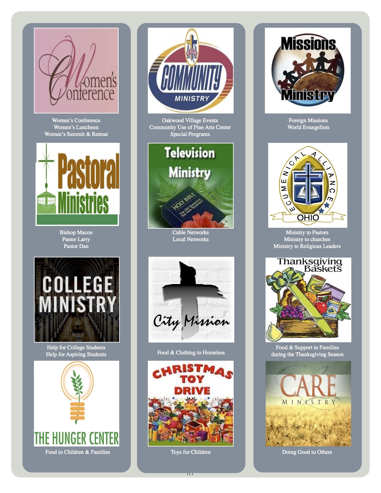 Adult Ministries - Mt Zion Oakwood Village